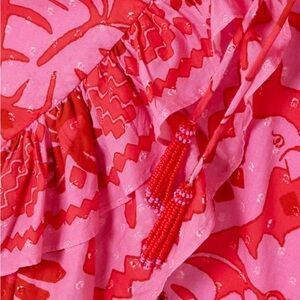 FARM Rio | Dresses | Nwt Farm Rio Jungle Scarf Red Wrap Midi Dress Xs ...